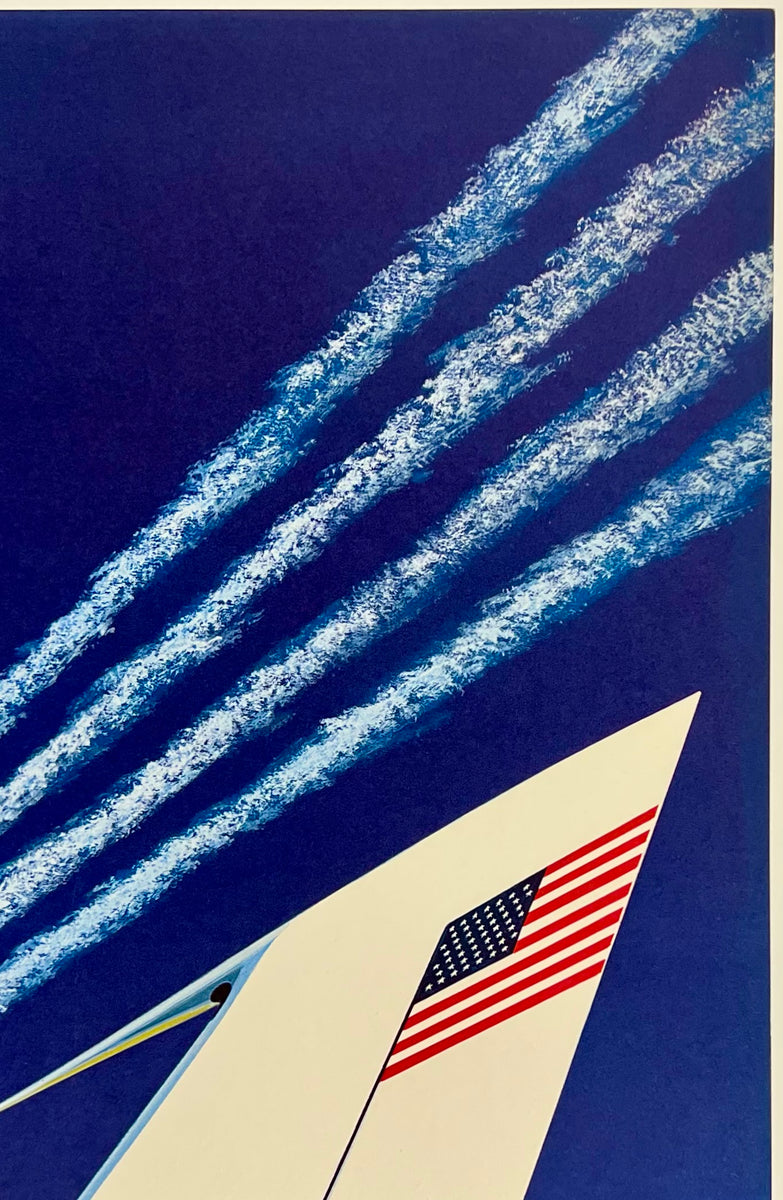 TWA Poster STAR STREAM JET – CHICAGO VINTAGE POSTERS