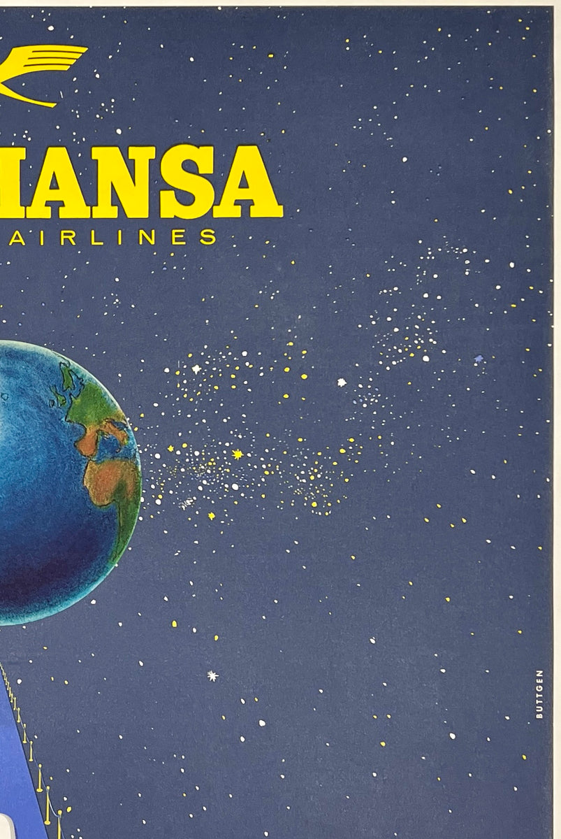 LUFTHANSA Poster GERMAN AIRLINES - YOUR VELVET CARPET TO THE WORLD ...