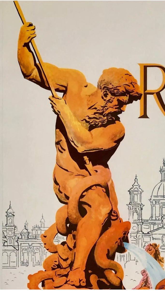 ROME Poster TWA - TRANS WORLD AIRLINES – CHICAGO VINTAGE POSTERS