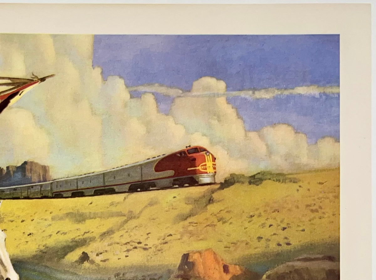 SANTA FE RAILROAD Poster MEETING OF THE CHIEFS – CHICAGO VINTAGE POSTERS