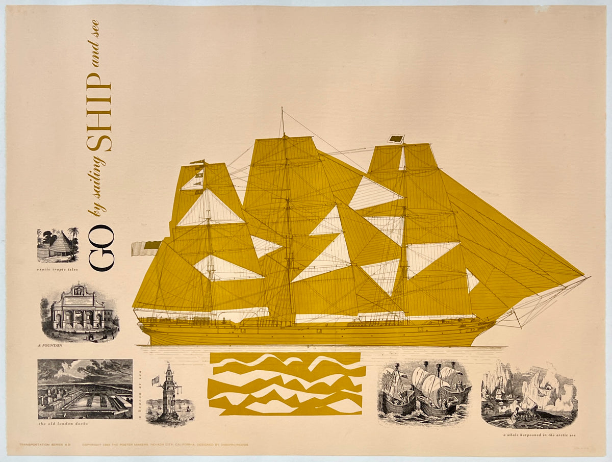 GO BY SAILING SHIP Poster – CHICAGO VINTAGE POSTERS