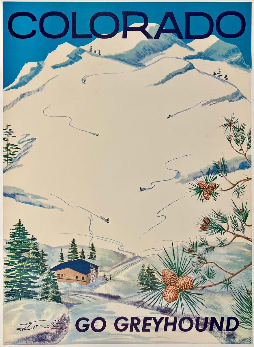 COLORADO Poster GO GREYHOUND – CHICAGO VINTAGE POSTERS