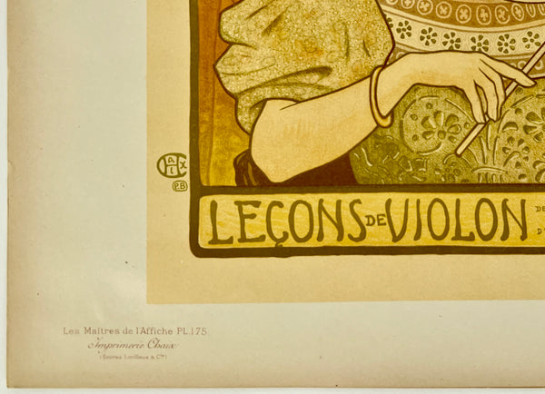 MAITRES DE L'AFFICHE Poster LECONS DE VIOLON - PLATE 175 – CHICAGO ...