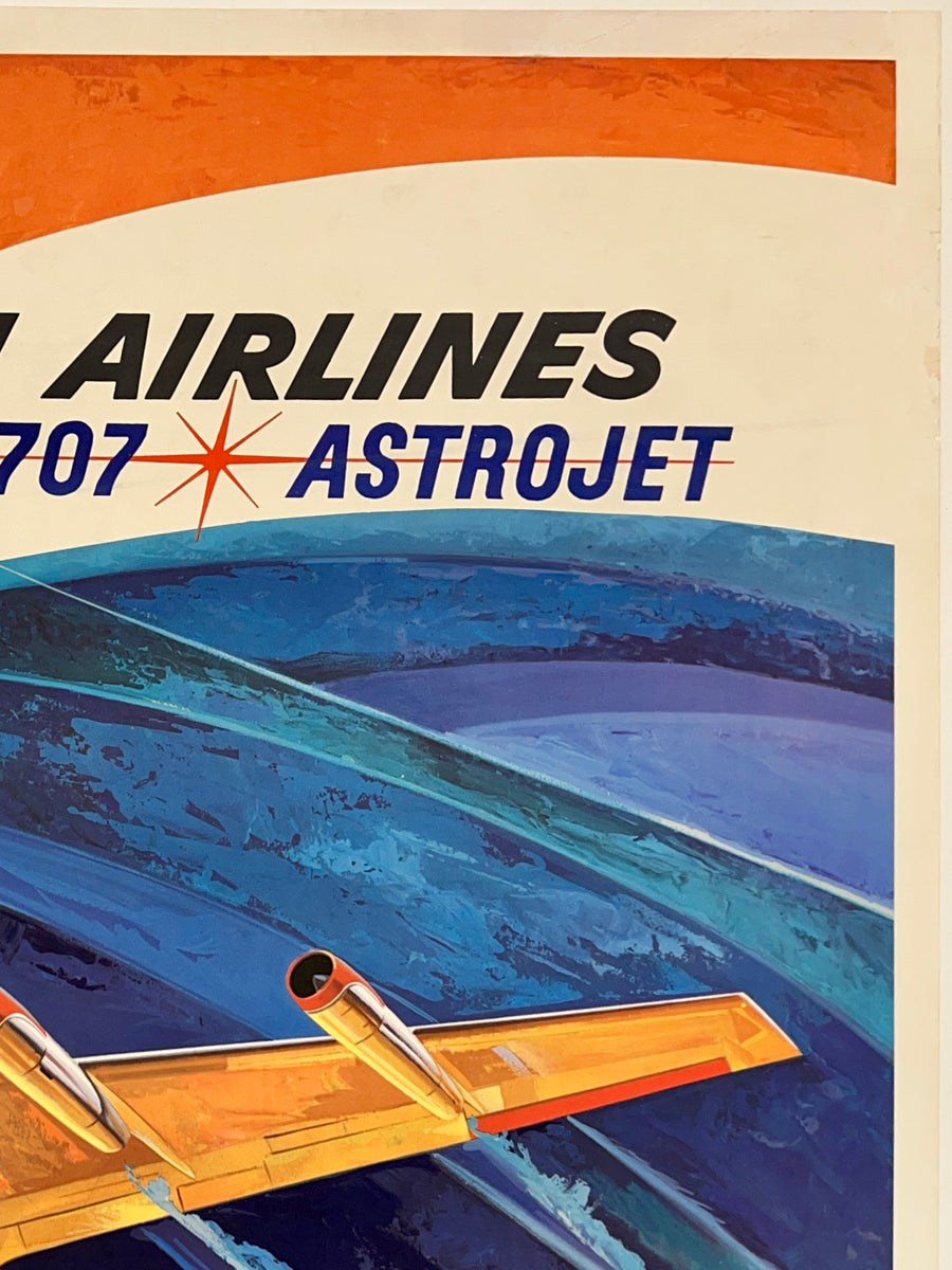 AMERICAN AIRLINES Poster 707 ASTROJET – CHICAGO VINTAGE POSTERS