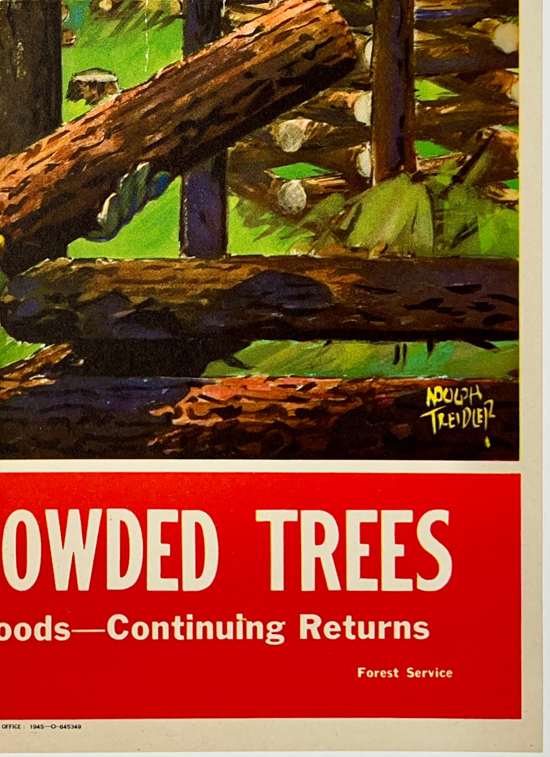 Original Vintage Poster THIN YOUR CROWDED TREES – CHICAGO VINTAGE POSTERS