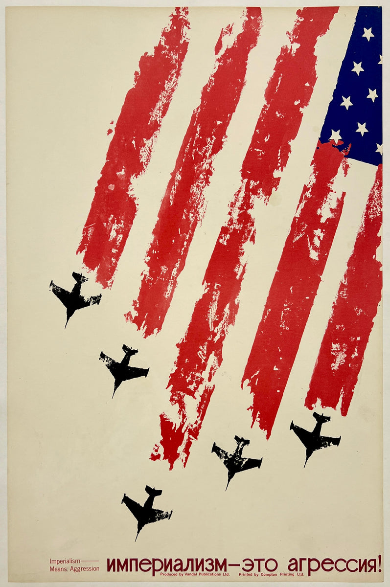 SOVIET Propaganda Poster IMPERIALISM MEANS AGGRESSION – CHICAGO VINTAGE ...