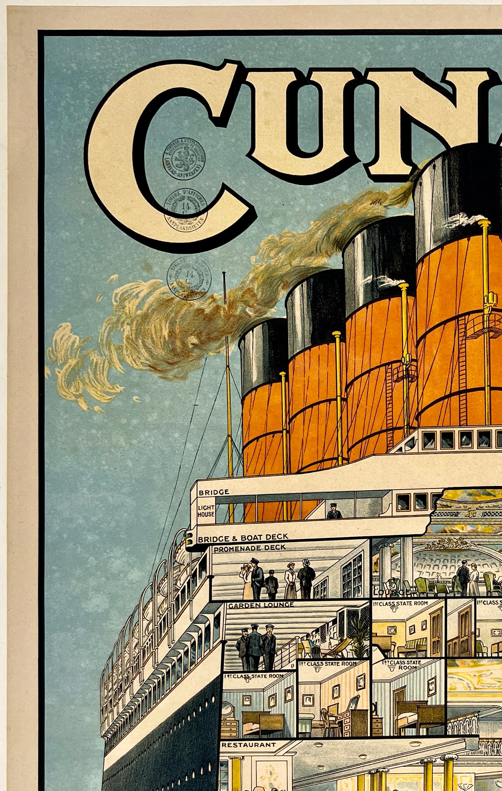 CUNARD LINE Poster AQUITANIA – CHICAGO VINTAGE POSTERS