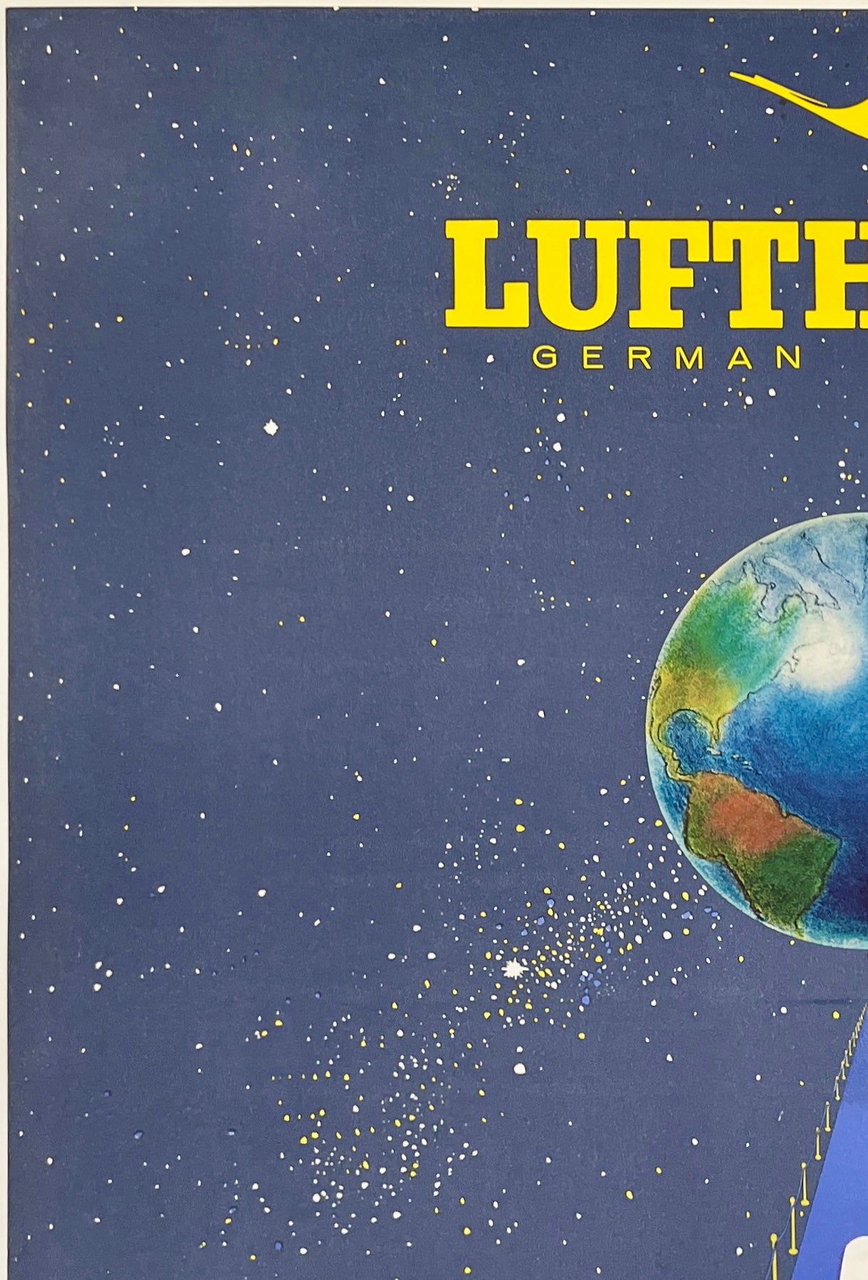 LUFTHANSA Poster GERMAN AIRLINES - YOUR VELVET CARPET TO THE WORLD ...
