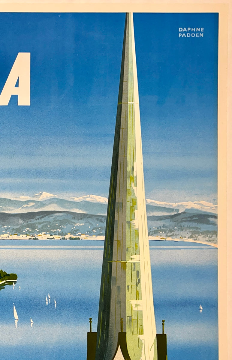 FLY BEA Poster ZURICH - BRITISH EUROPEAN AIRWAYS – CHICAGO VINTAGE POSTERS