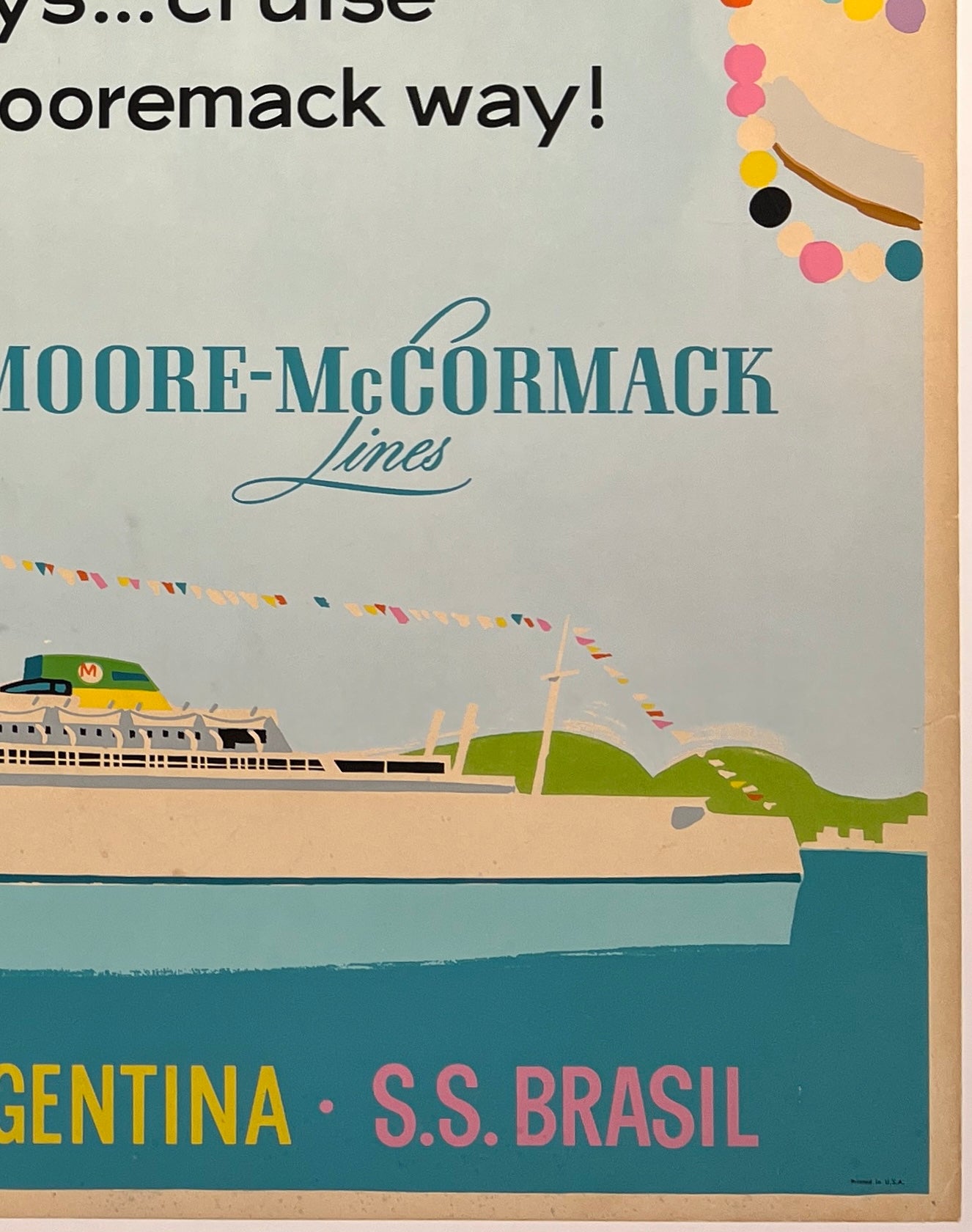 MOORE McCORMACK LINES Poster South America Argentina Brazil – CHICAGO ...