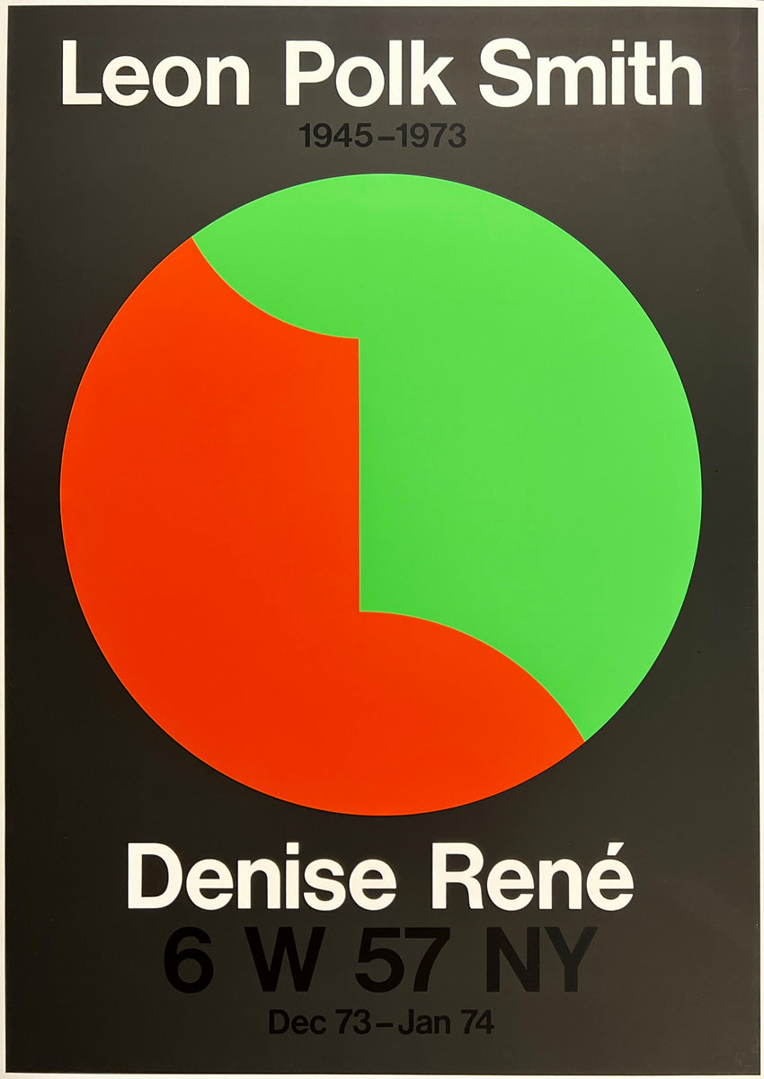 LEON POLK SMITH Poster Silkscreen Denise Rene Gallery Exhibition 1973 ...