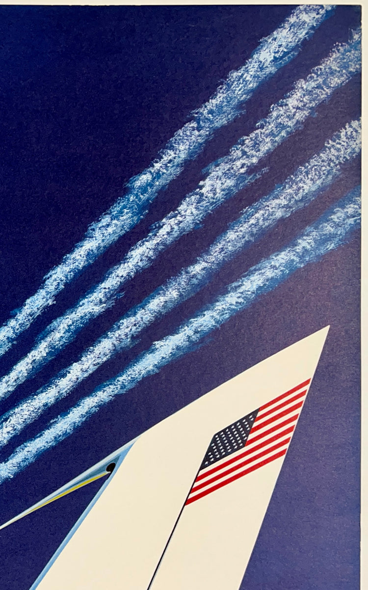 TWA Poster STAR STREAM JET – CHICAGO VINTAGE POSTERS