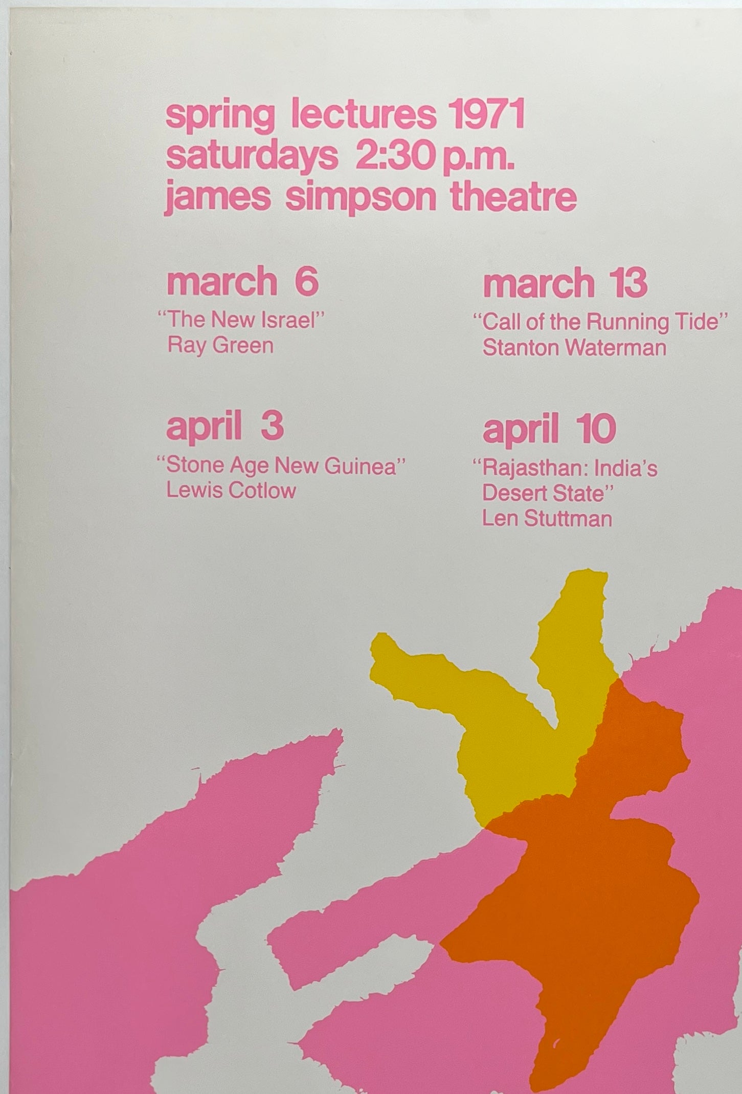 FIELD MUSEUM Original Vintage Poster SPRING LECTURES 1971 – CHICAGO ...