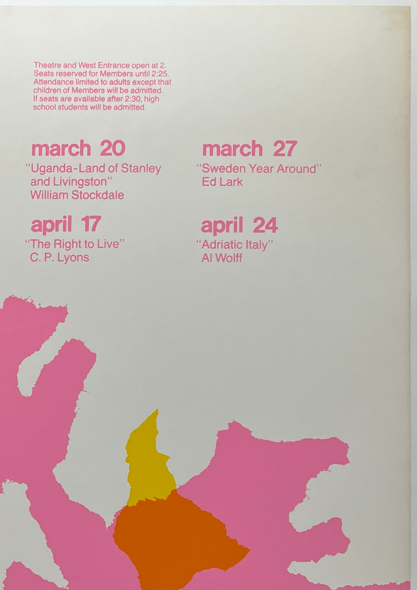 FIELD MUSEUM Original Vintage Poster SPRING LECTURES 1971 – CHICAGO ...