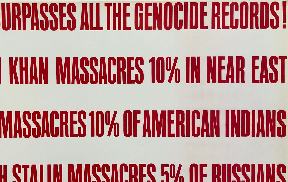 Original Vintage Poster U.S.A. SURPASSES ALL THE GENOCIDE RECORDS ...