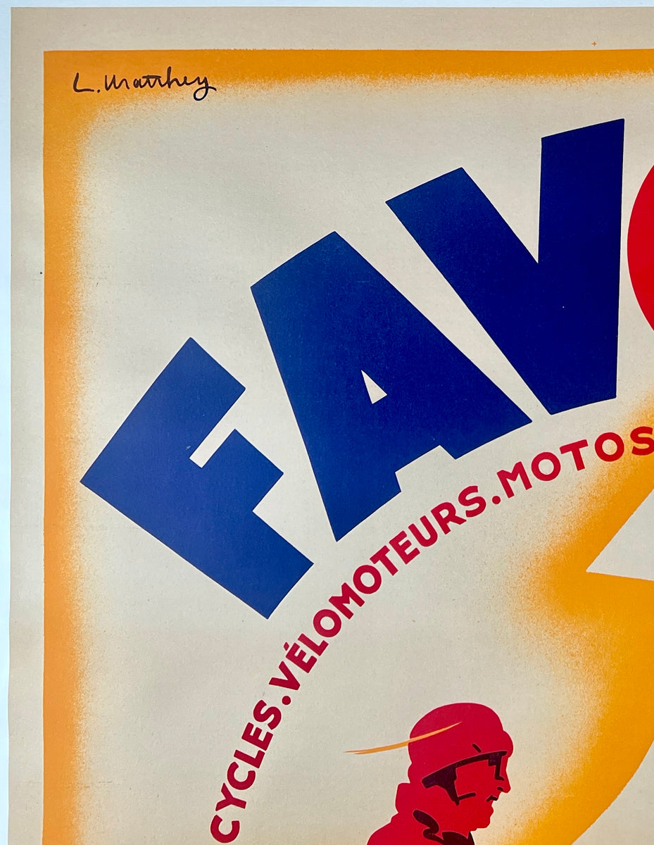 Original Vintage Poster FAVOR CYCLES – CHICAGO VINTAGE POSTERS