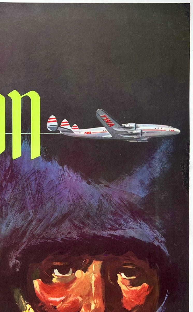 Original Vintage Poster LONDON - TRANS WORLD AIRLINES - TWA – CHICAGO ...