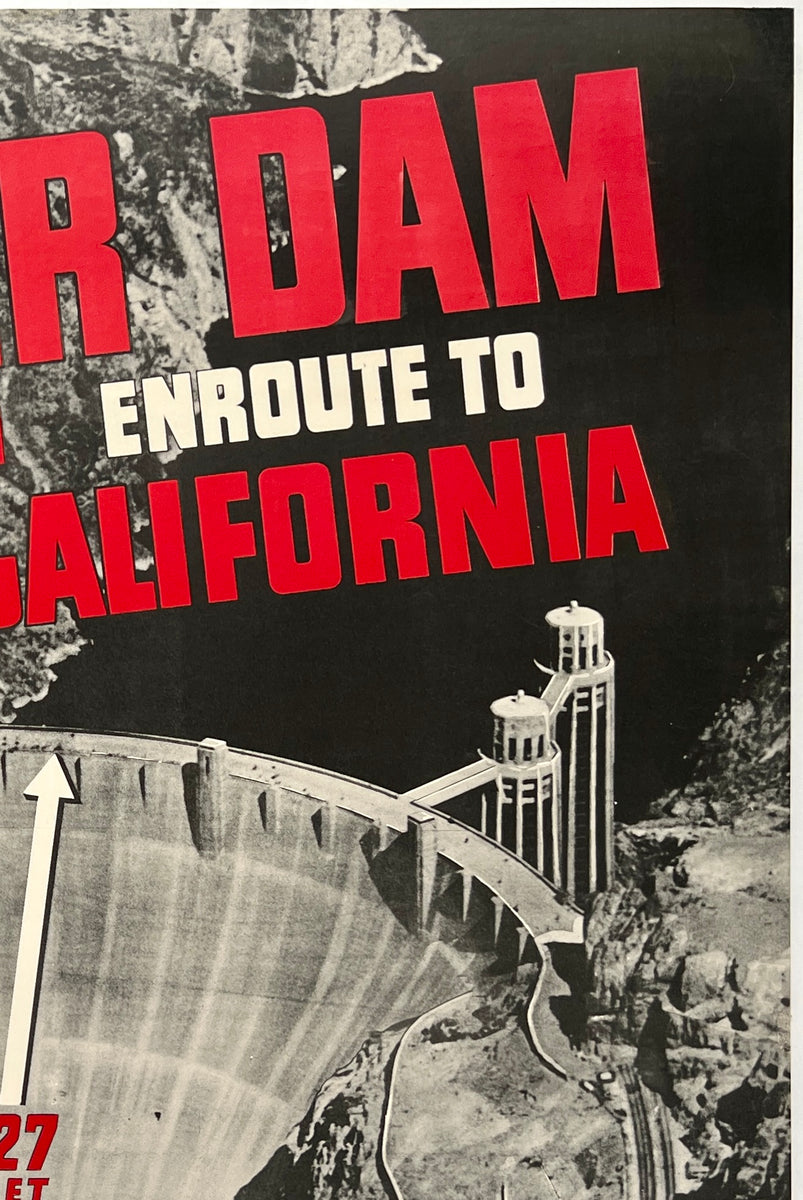 Original Vintage Poster SEE BOULDER DAM ENROUTE TO CALIFORNIA - NEW ...