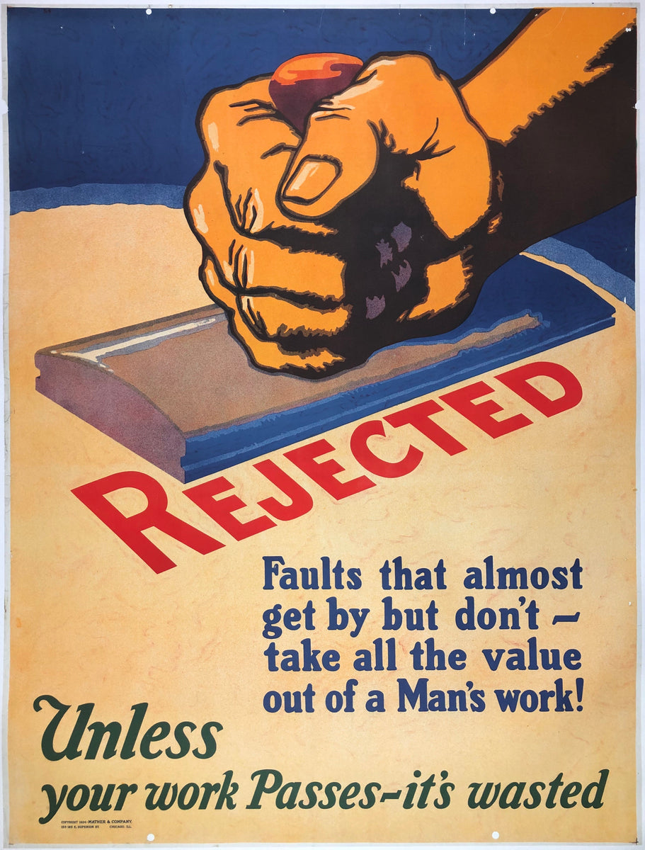 REJECTED Mather Motivational Poster – CHICAGO VINTAGE POSTERS