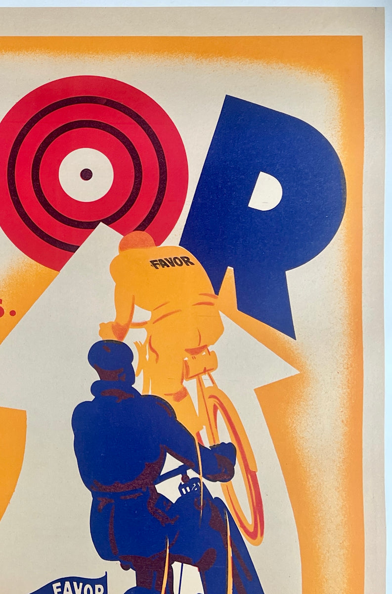 Original Vintage Poster FAVOR CYCLES – CHICAGO VINTAGE POSTERS