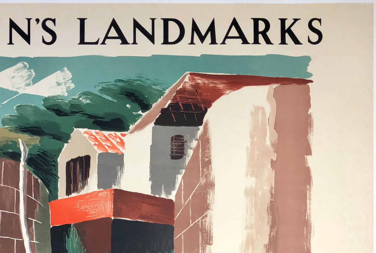 Original Vintage Poster TO VISIT BRITAIN'S LANDMARKS YOU CAN BE SURE OF ...