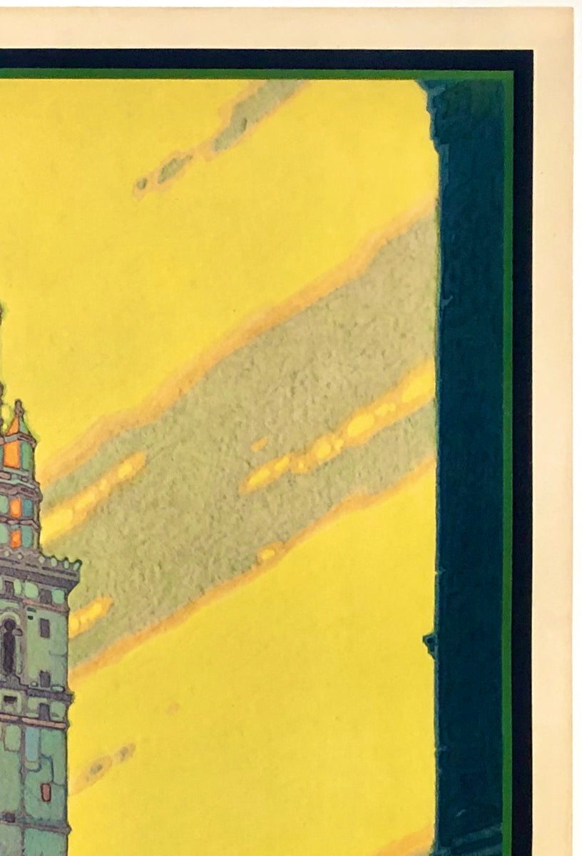Original Vintage Poster THE NEW UNION TERMINAL - CLEVELAND - NEW YORK ...