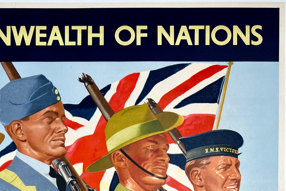 Original Vintage Poster THE BRITISH COMMONWEALTH OF NATIONS - TOGETHER ...